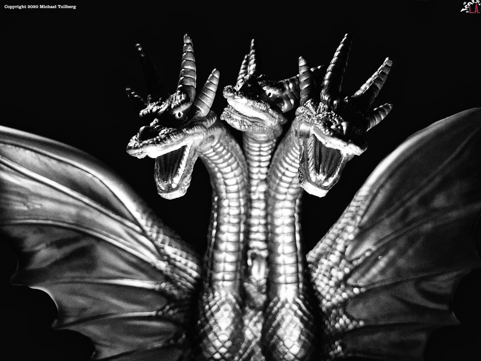 KAIJU IN L.A.: King Ghidorah's horror movie head shot
