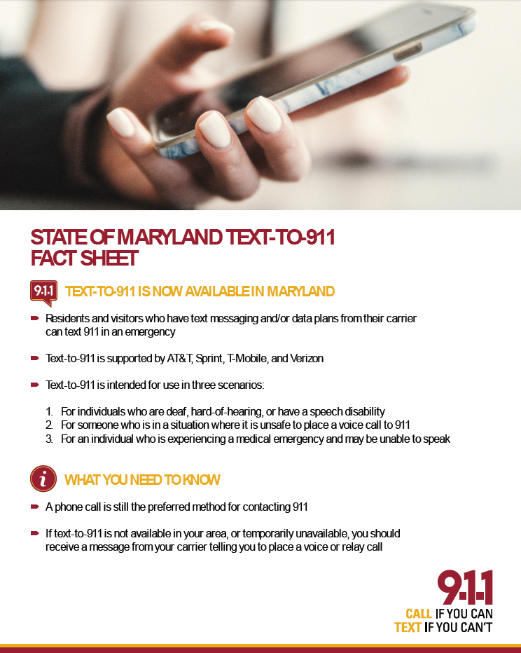PRINCE GEORGE'S COUNTY OFFICE OF THE SHERIFF: 911 Call If You Can Text ...