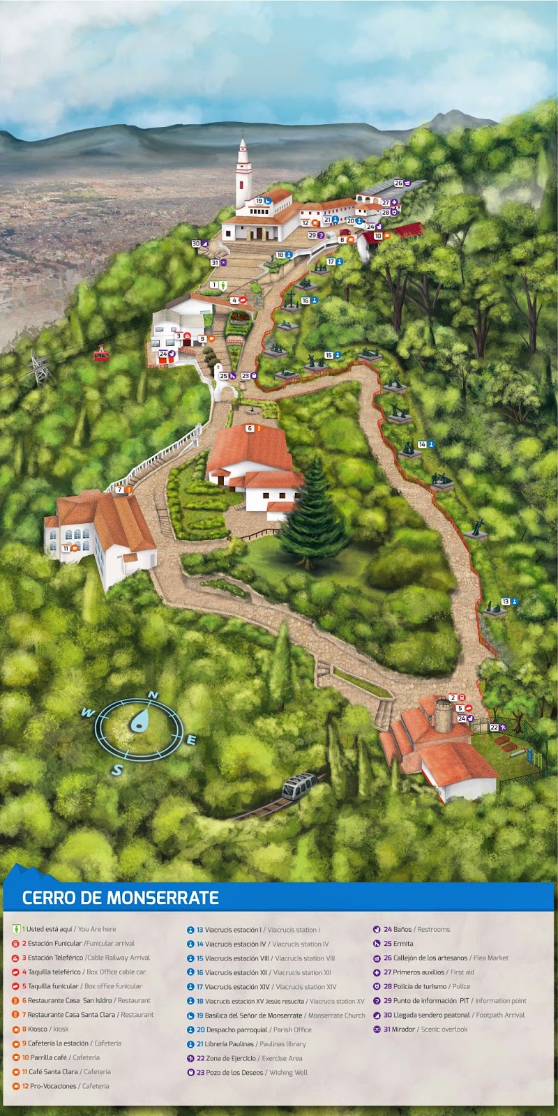 Diego Matiz: MAPAS CERRO DE MONSERRATE