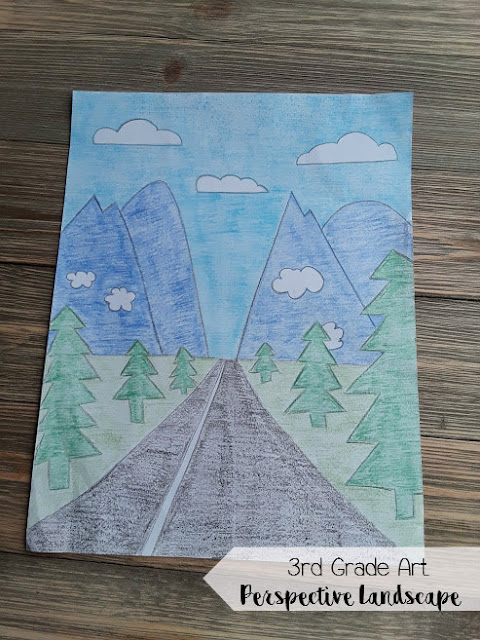 The Colbert Clan: Perspective Landscape - 3rd grade Art