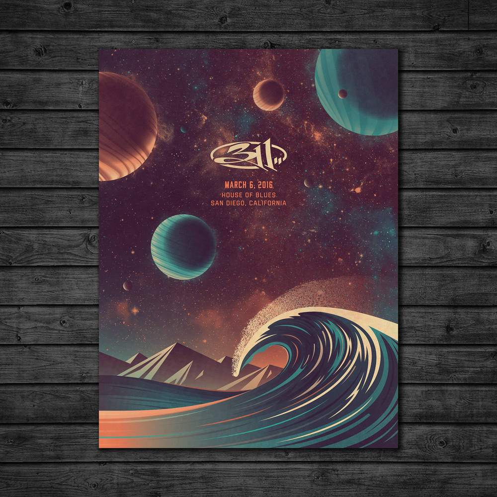 INSIDE THE ROCK POSTER FRAME BLOG: 311 DKNG Studios Indio & San Diego ...