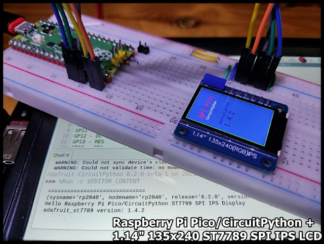 Hello Raspberry Pi: Raspberry Pi Pico/CircuitPython + ST7789 SPI IPS LCD