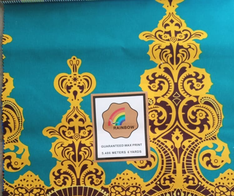 Blue And Gold Ankara Fabric || Quality African Wax Prints