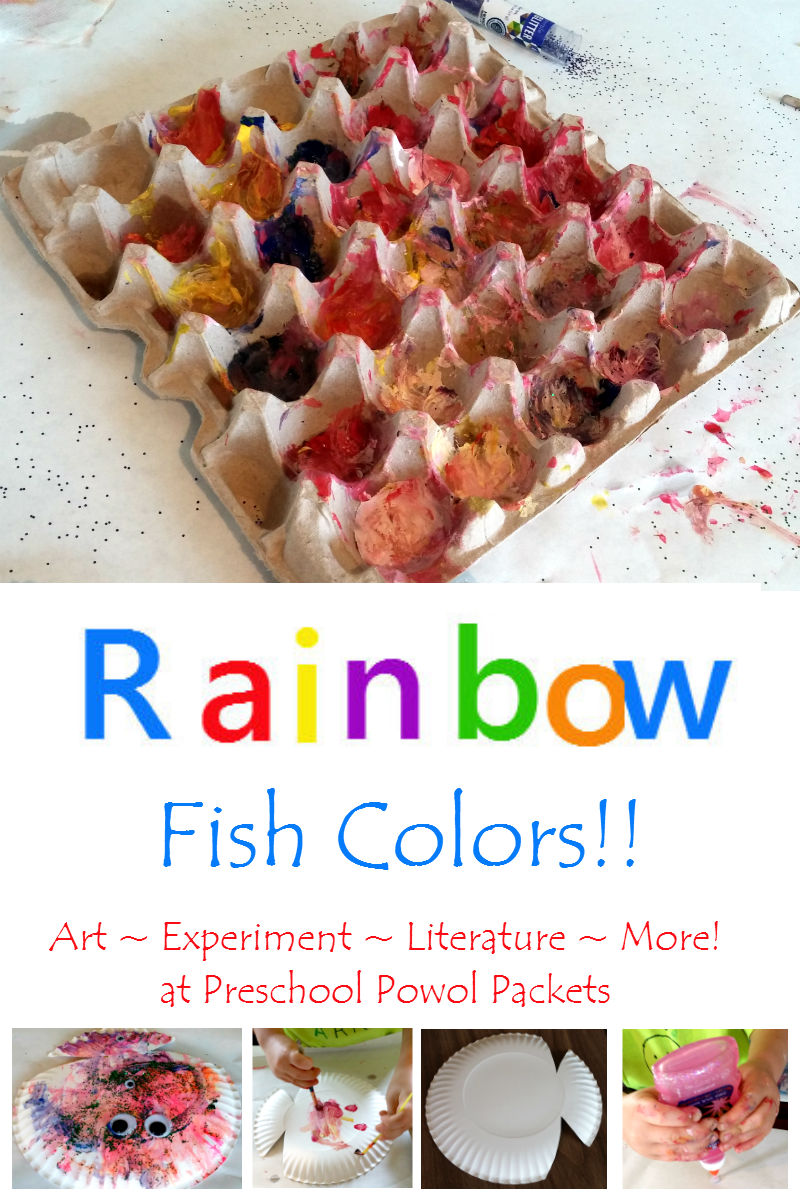Preschool Rainbow Fish Color Mixing Experiment | Preschool Powol Packets