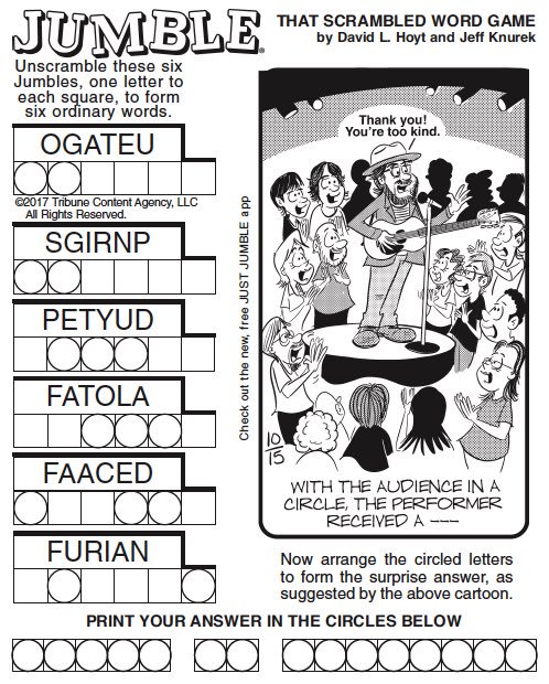 Wilcopedia (The Blog): Jeff Knurek: Jumble® cartoonist/Wilco fan