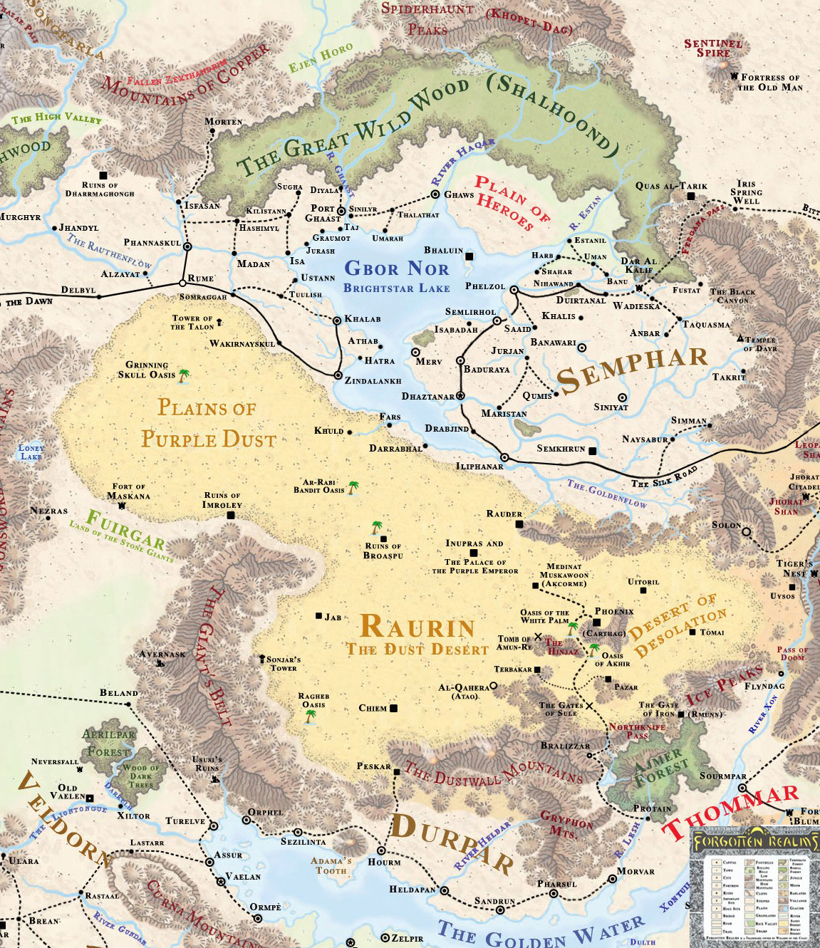 Kalan-G'eld: Surface lands
