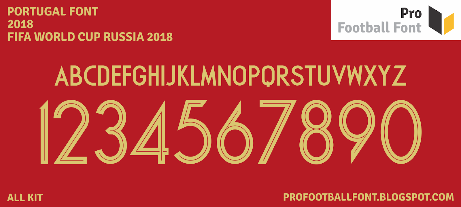 Portugal World Cup 2018 Font
