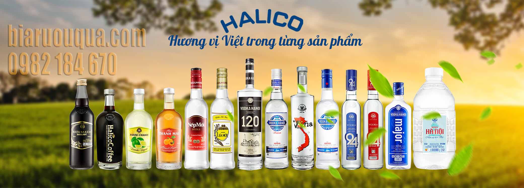 Rượu Vodka Hà Nội Premium Halico 1898 33% chai 500ml