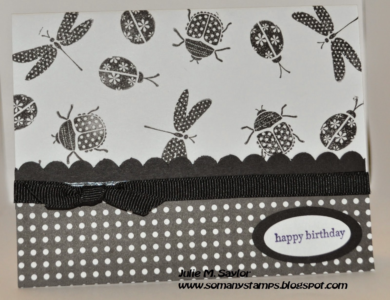 So Many Stamps: Simple yet striking Black and White Birthday Cards
