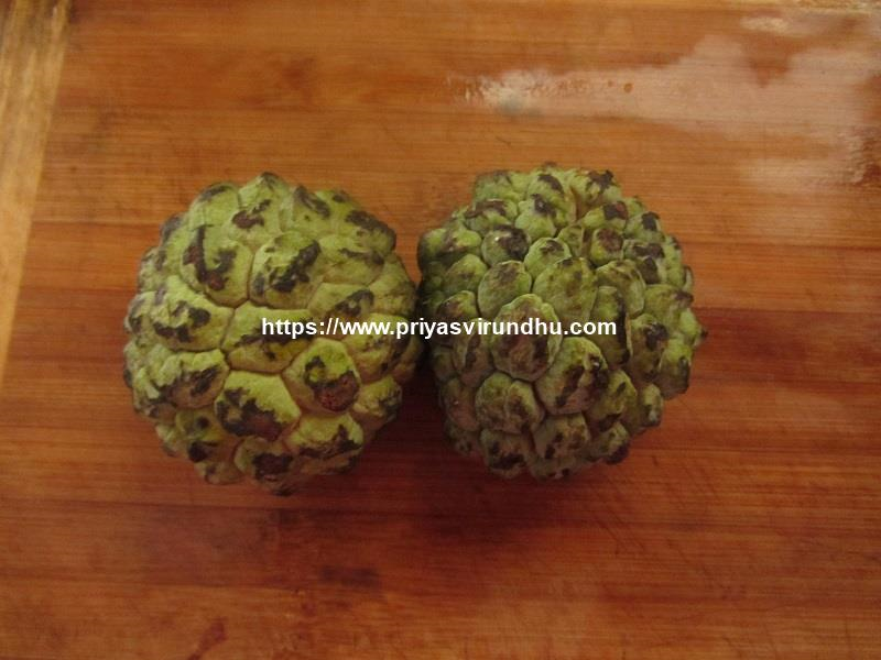 Priya's Virundhu: Custard Apple Juice/Sitaphal Juice/Seetha Pazham ...