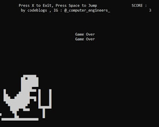 Dino Game in C++ With Source Code