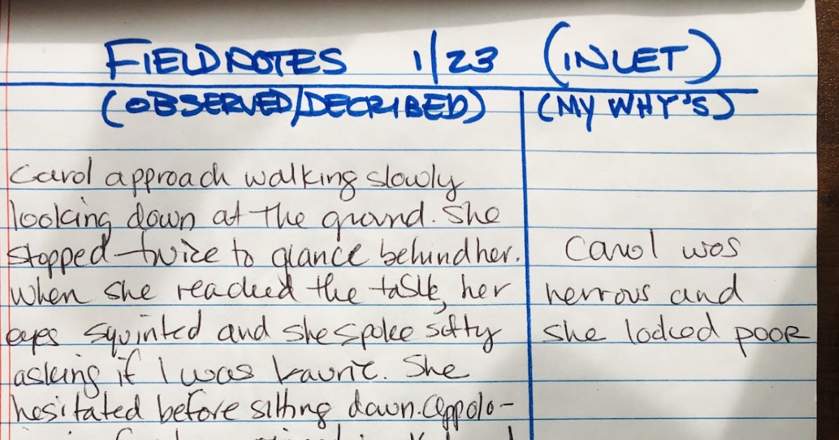 Jottings and Fieldnotes