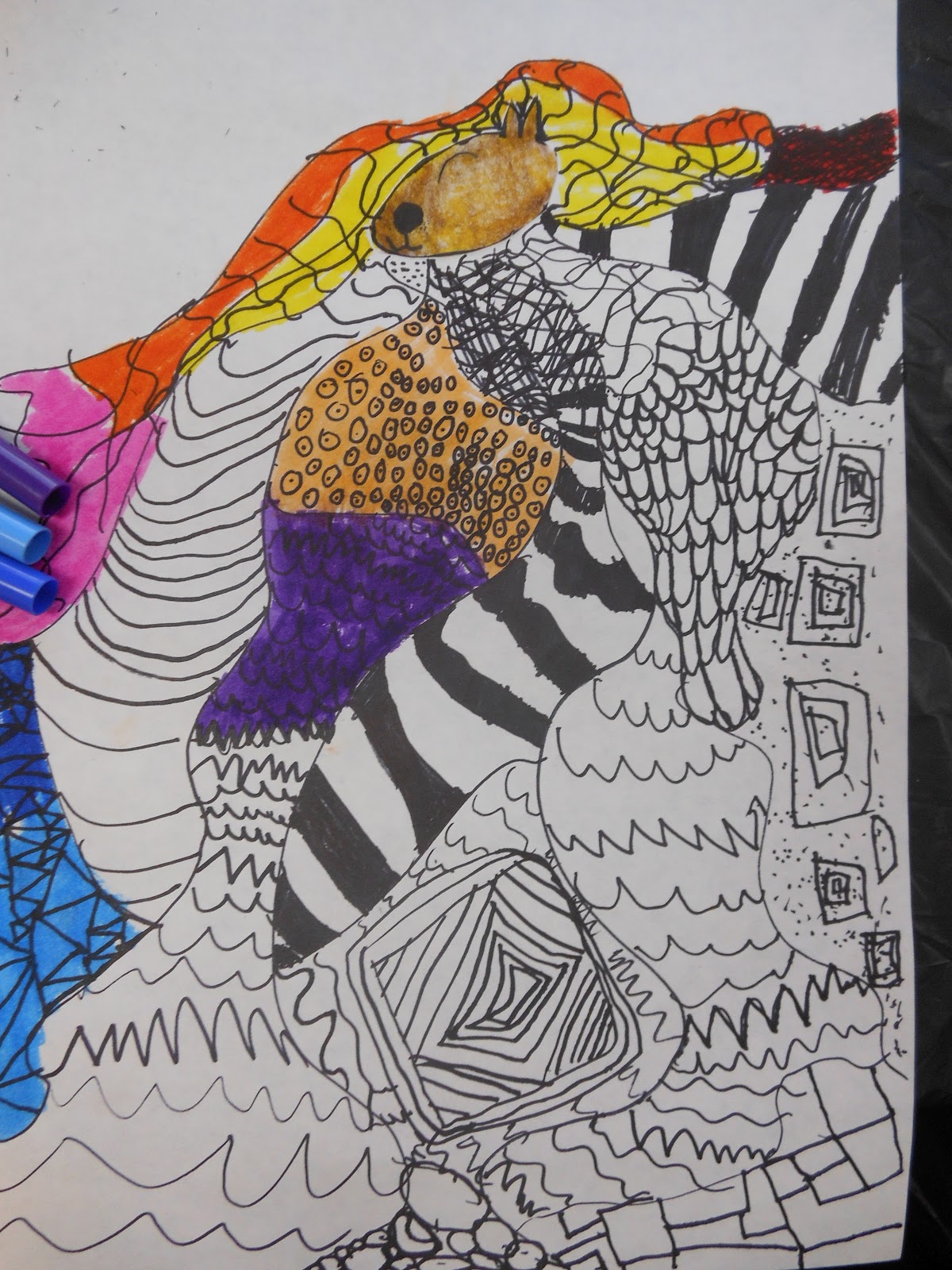 Art to Go: Line Pattern Crazy Quilt