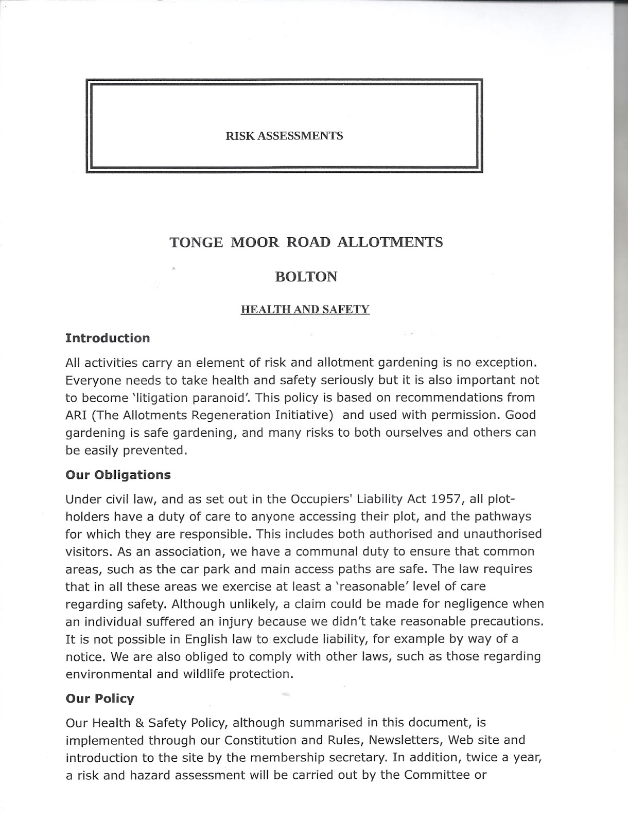 introduction to risk assessment pdf