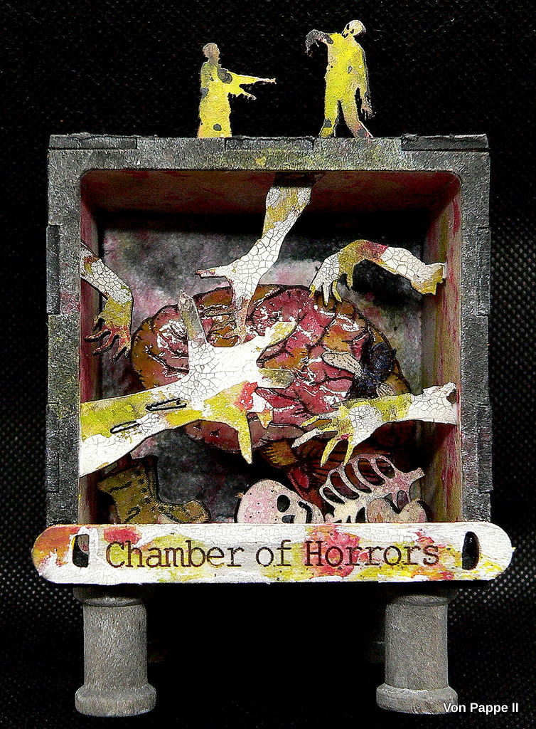 Calico Craft Parts: Go for the Brain! - a Zombie Shadow Box - by Claudia