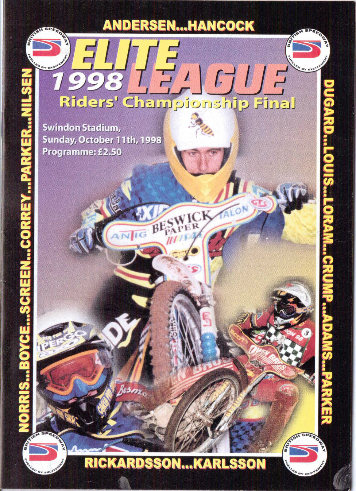 Speedway Archive: Elite League Riders Championship
