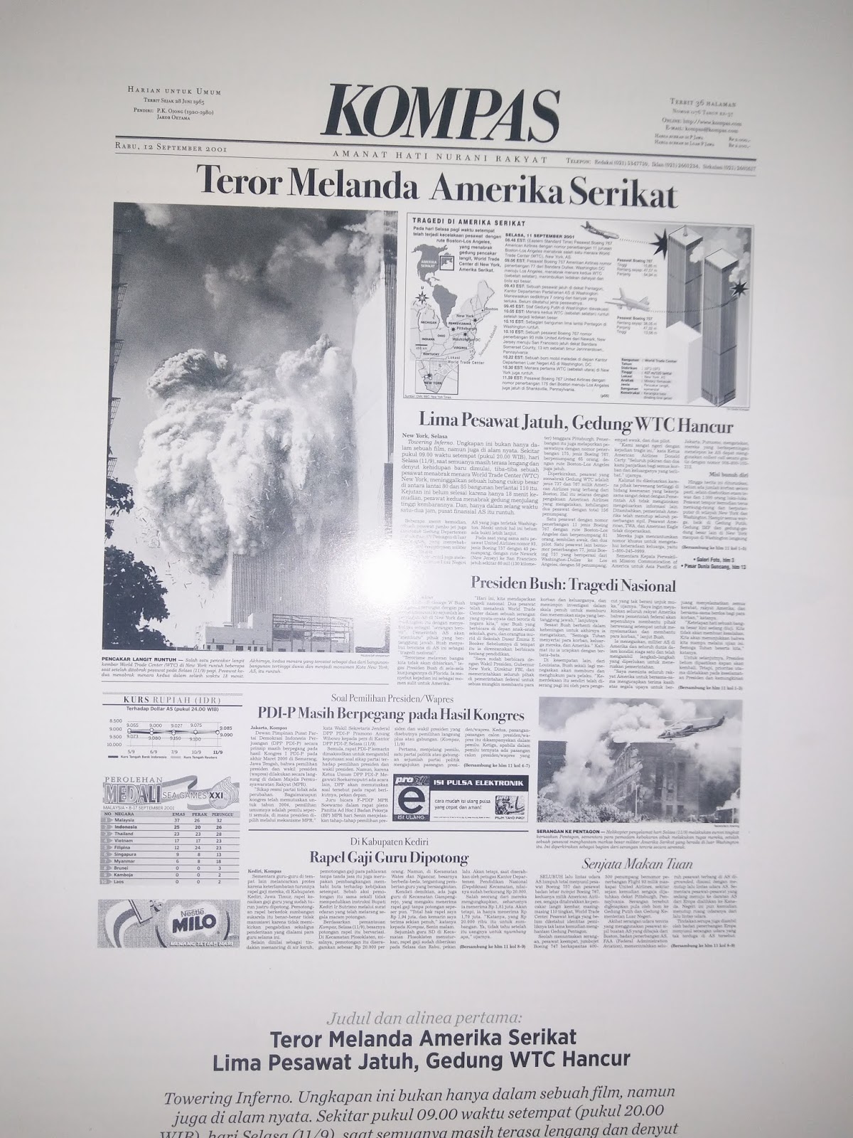 MY BLOG (Blog Ku): Jelang HUT Ke 55 Kompas - 20 Kover Koran Pilihan ...