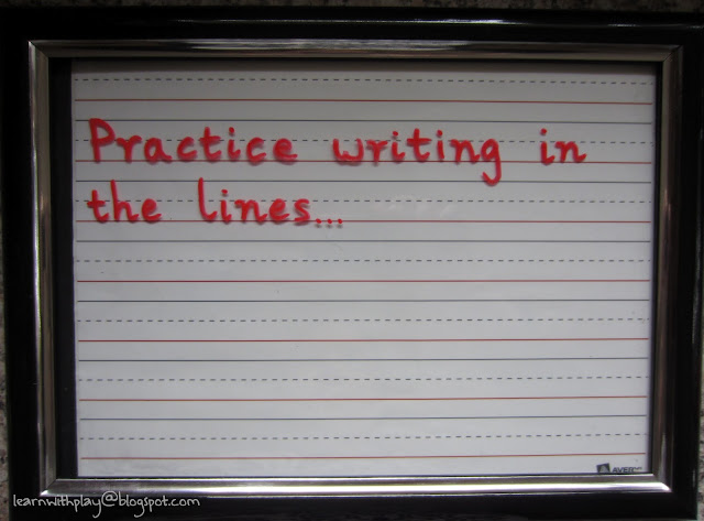 Learn with Play at Home: DIY Writing Board