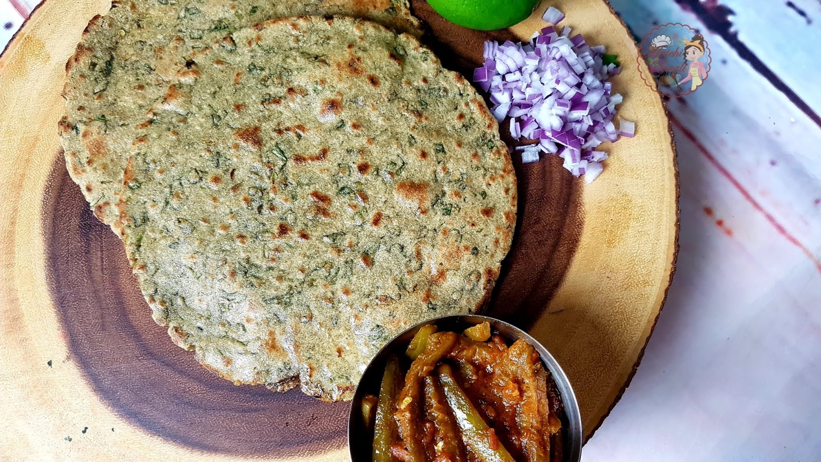 Flatbread Recipe Vegan: Methi-Masala Bhakri - Aaichi Savali
