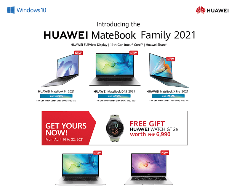 Huawei released pre-order details for MateBook 2021 laptops with 16GB ...