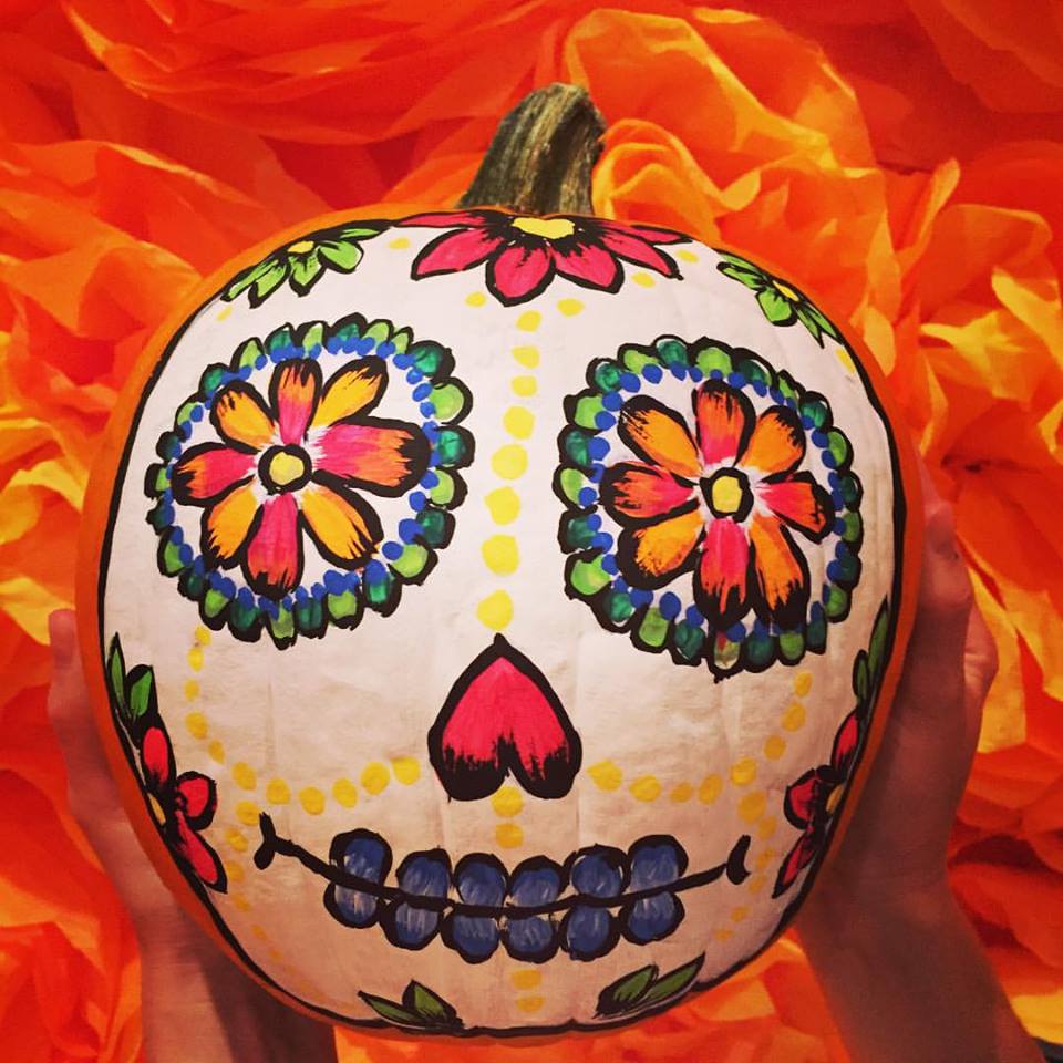 Artelexia: Day of the Dead Pumpkin Painting at Casa Artelexia