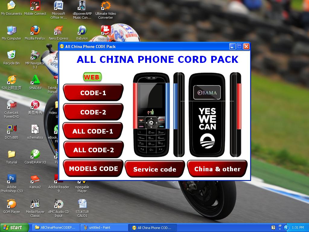 Koleksi Service Handphone: All China Phone CODE Pack