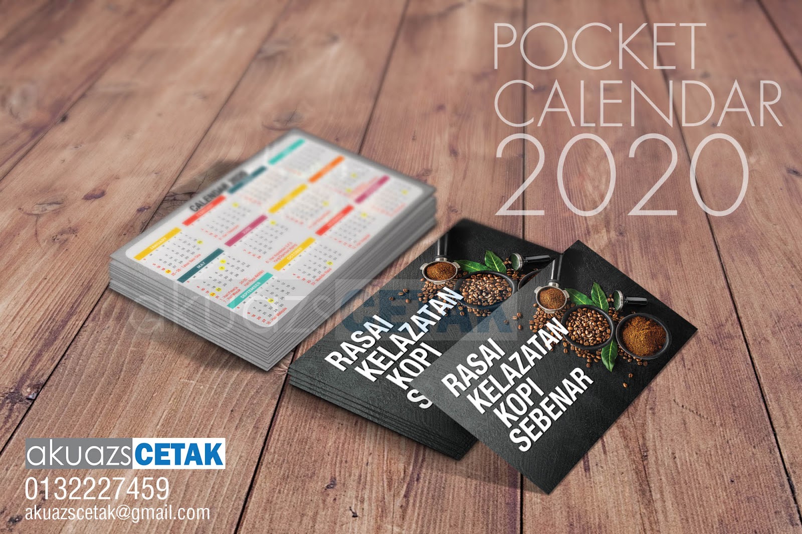 AKUAZS CETAK: POCKET CALENDAR DESIGN