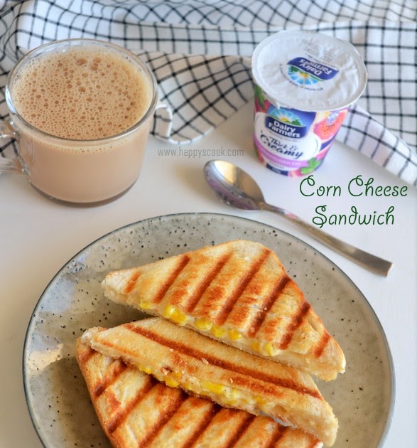 Corn Cheese Sandwich Recipe | Corn Cheese Mayonise Sandwich | Grilled ...