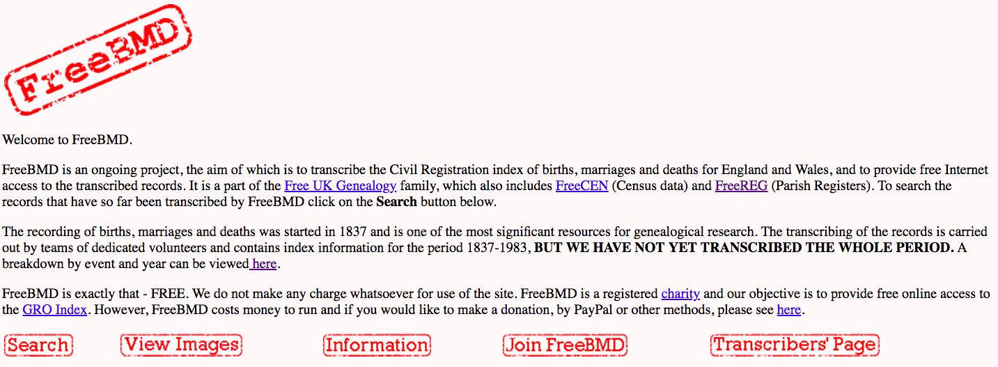 The Family Recorder: Comparing BMD indexes for England and Wales: FreeBMD