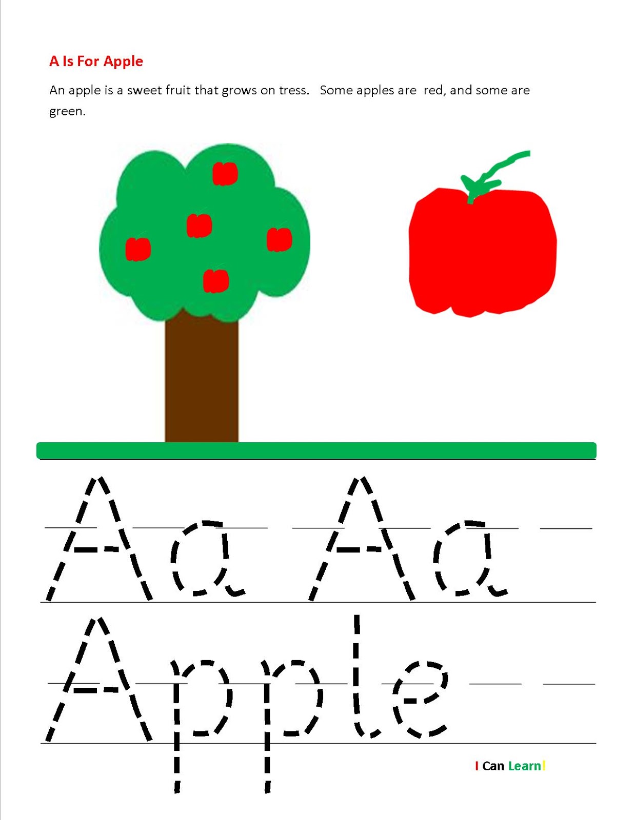 I CAN LEARN!: The Letter Aa