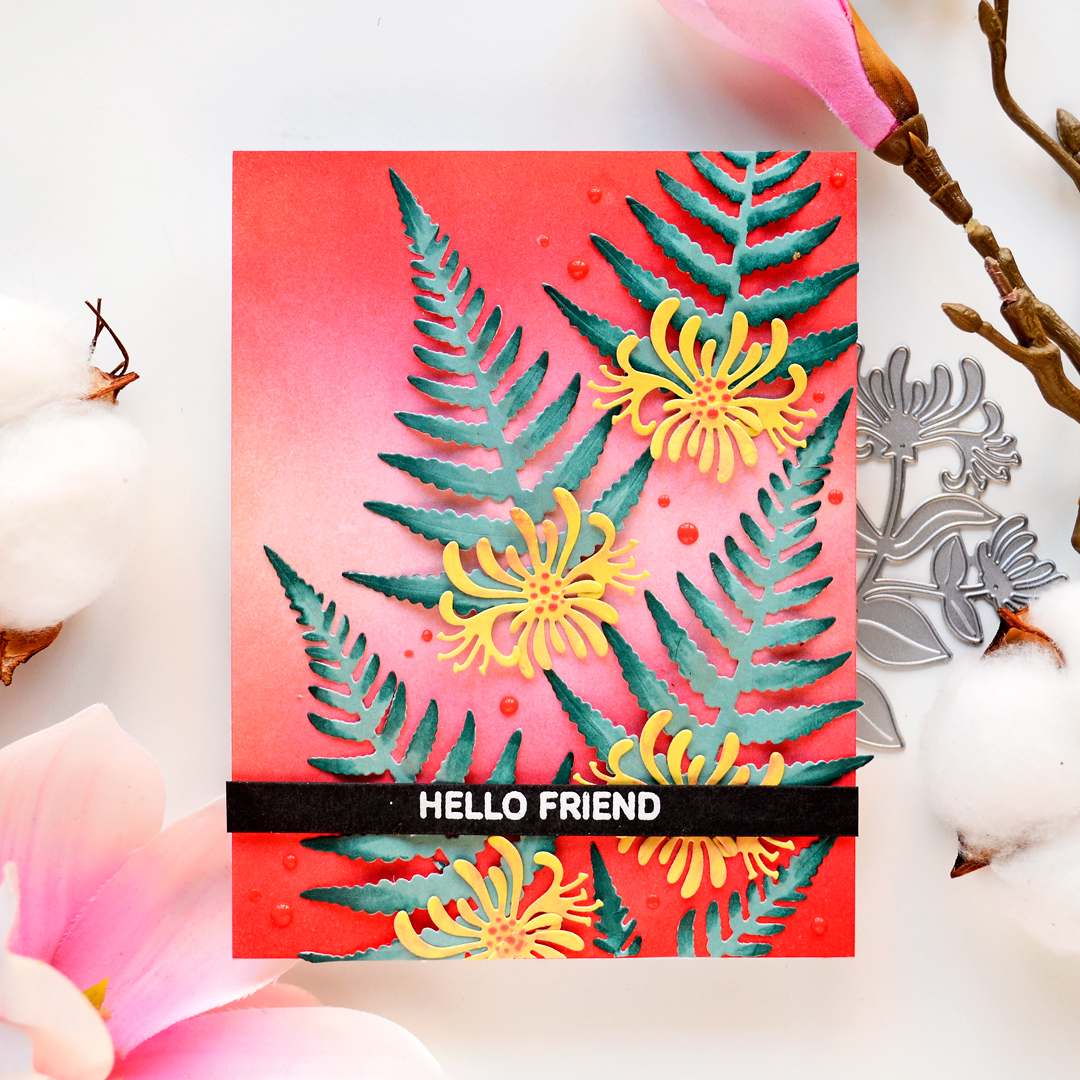 3 cards using fern die from Claina Palmer ~ Favorite things by Galachko