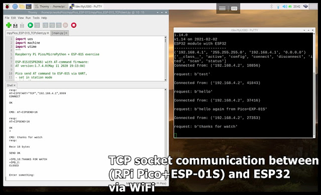 Hello Raspberry Pi Tcp Socket Communication Between Rpi Picoesp 01s And Esp32 Via Wifi