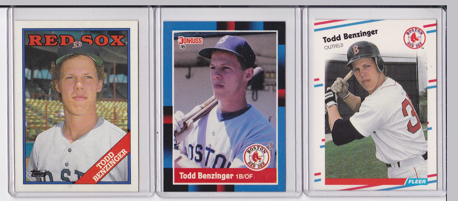 Red Sox Baseball Cards: 1988 Todd Benzinger Cards