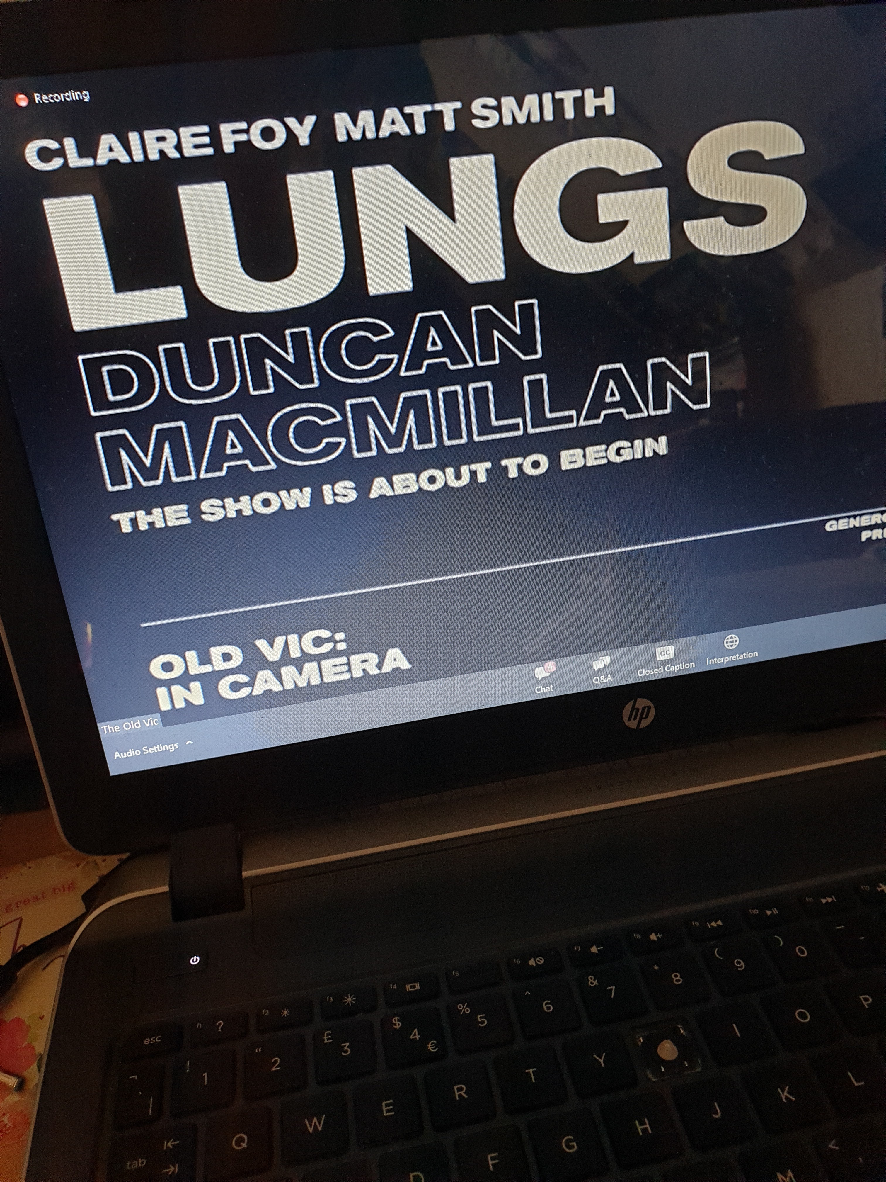 Lungs: Old Vic in Camera Review