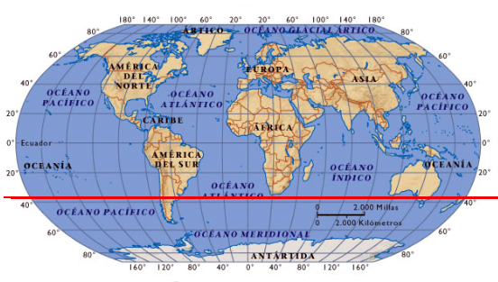 Paralelo 37 Sur: El Paralelo 37 Sur con todo el océano por delante