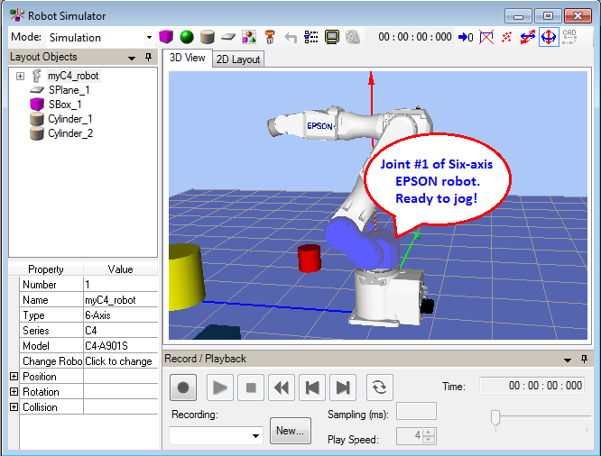 Jog The EPSON Robot (On Robot Simulator Environment) | Robotics University
