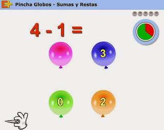 Un sinfin de recursos Tic para el aula de infantil: JUEGO PINCHA LOS GLOBOS