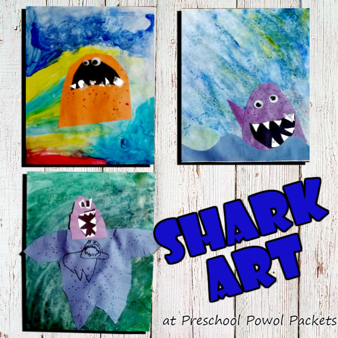 Shark in Ocean Preschool Art Craft | Preschool Powol Packets