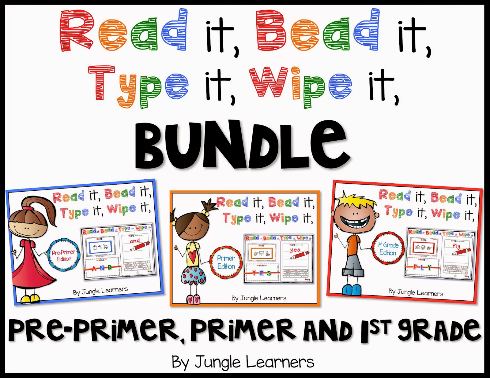 Jungle Learners: "Read it, Bead it, Type it, Wipe it" with a Freebie ...