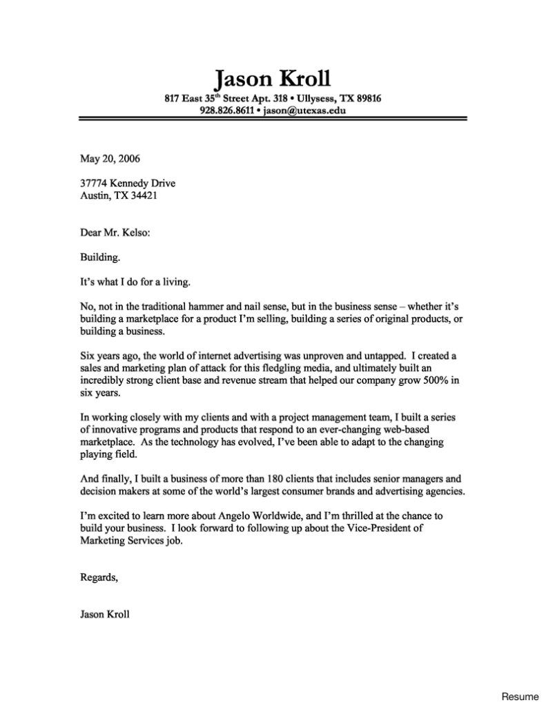 Indeed Cover Letter Template ~ Resume Letter