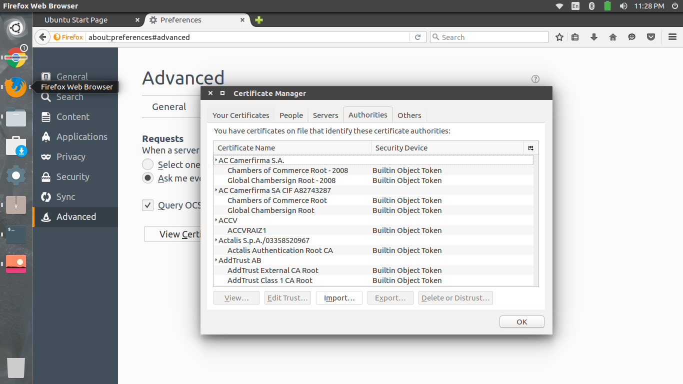How to import .cer certificate files in Google Chrome on Linux - Sparker0i
