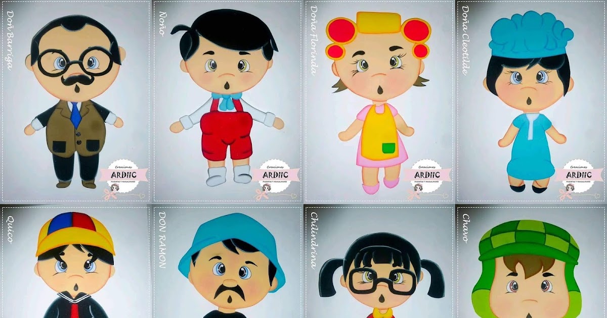 Eu Amo Artesanato: A Turma do Chaves em Eva com Moldes