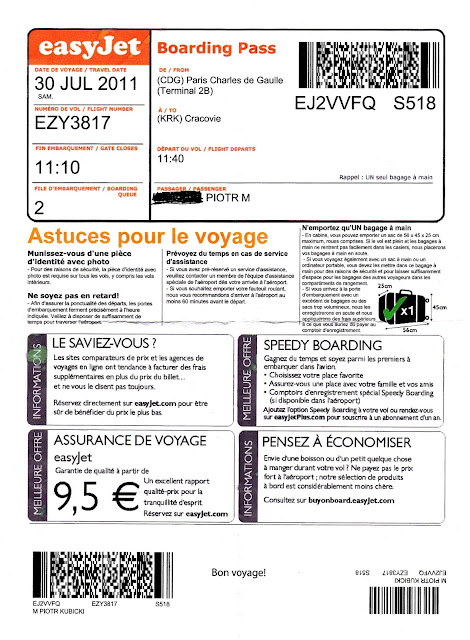 The traveler's drawer: EASYJET. Electronic boarding pass, flight ...