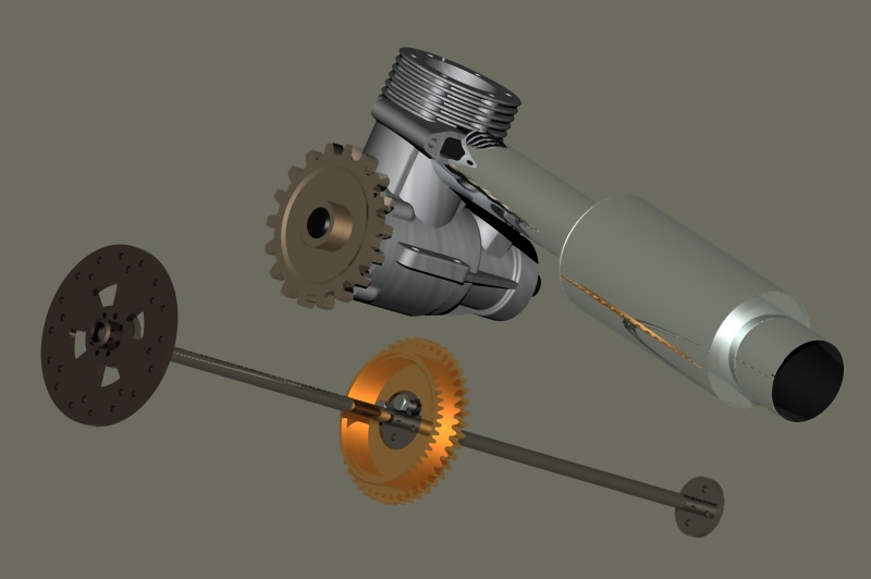 Baldy's Panabloga: CAD Go-Kart - Engine + Rear Axle