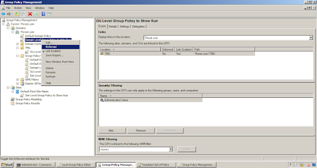 AD Shot Gyan: Group Policy Enforce and Block Inheritance