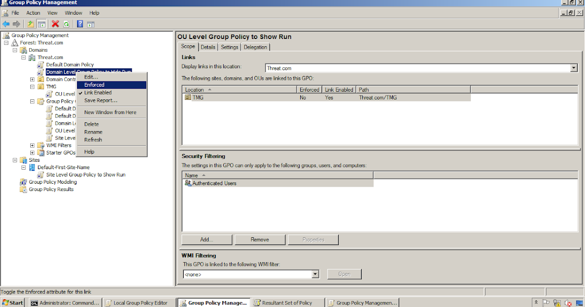 AD Shot Gyan: Group Policy Enforce and Block Inheritance