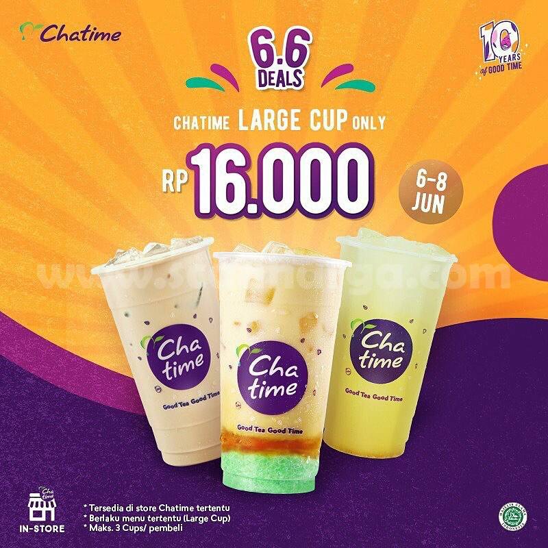 Promo Chatime Terbaru Periode 6 - 8 Juni 2021 | scanharga