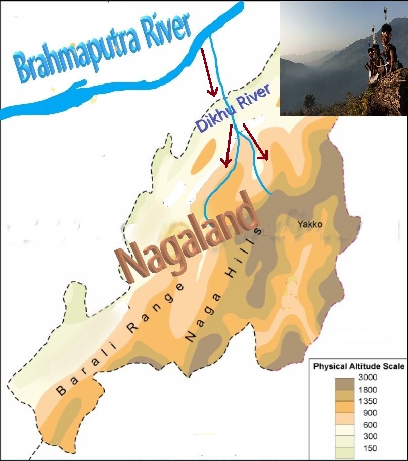 Naga India Map