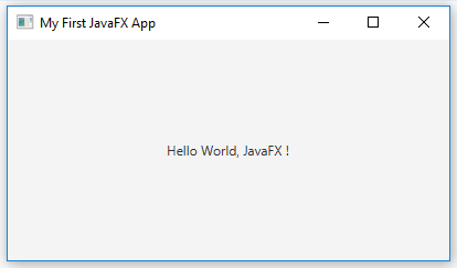 JavaFX Hello World Example Tutorial