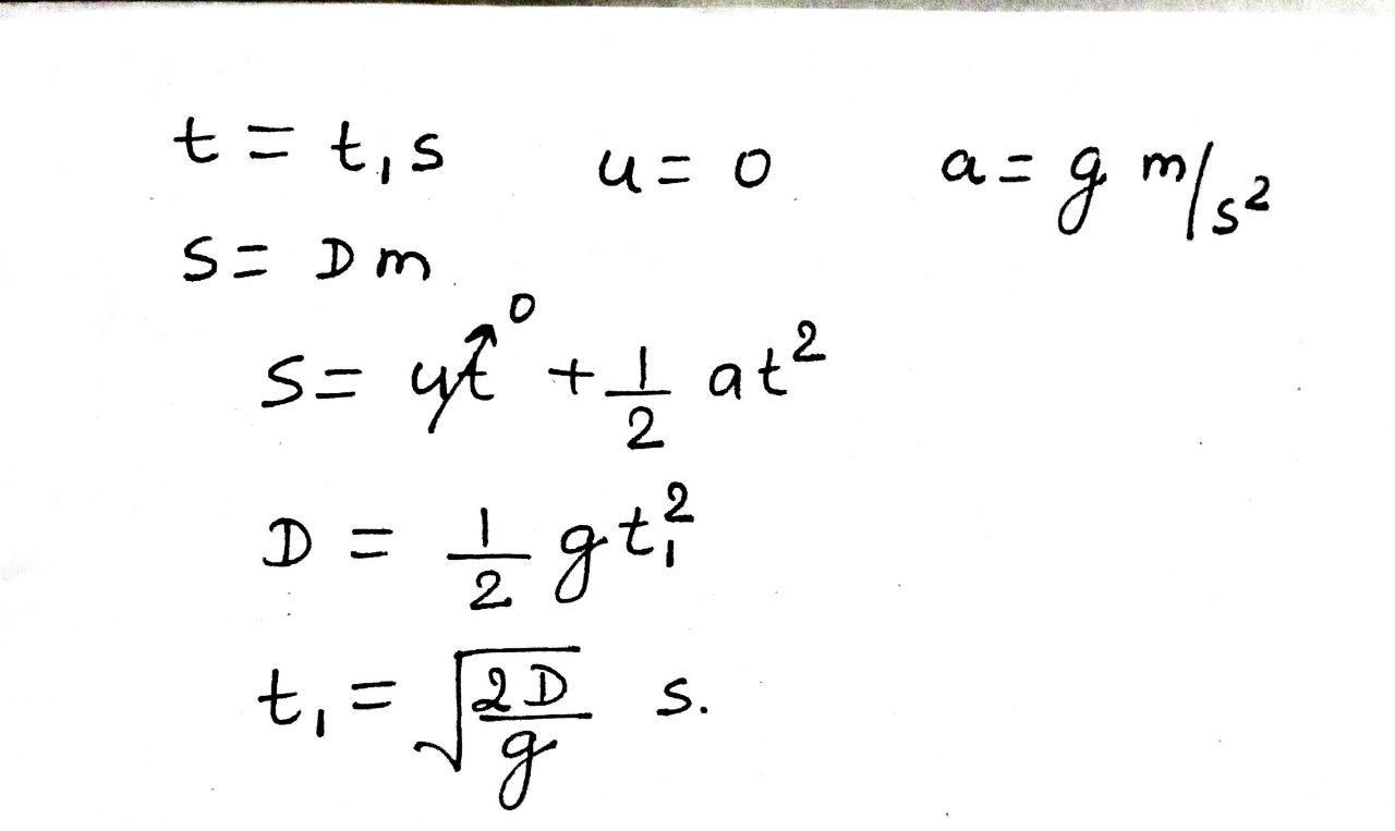 Is it possible to measure the depth of well using kinematics equations ...